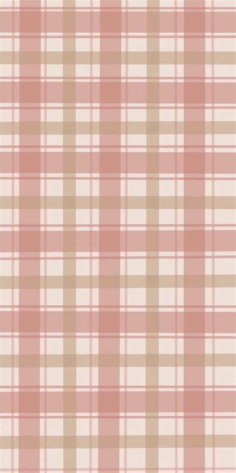 Beige And Pink Plaid Grid Wallpaper For Home Decor Decorar Libretas