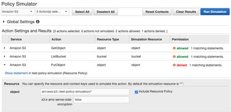 test s3 bucket policy using iam simulator k9 security