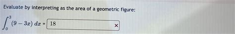 Solved Evaluate By Interpreting As The Area Of A Geometric