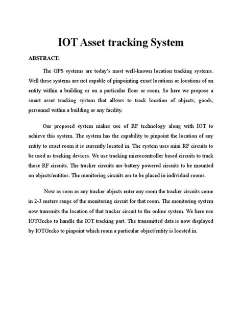 1iot Asset Tracking System Pdf
