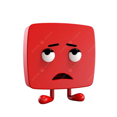 슬픈 3d 렌더링 빨간색 이모티콘 채팅 시원한 얼굴 마사지 Png 일러스트 및 이미지 에 대한 무료 다운로드 Pngtree