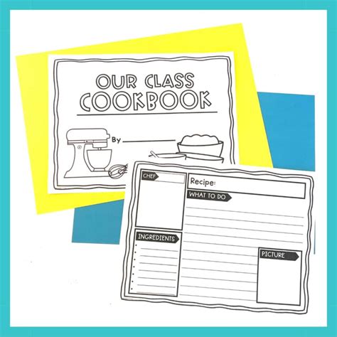 Class Cookbook Class Recipe Book Writing Activity End Of Year Project