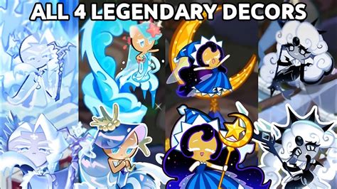 All 4 Legendary Cookie Decors And Animations I Cookie Run Kingdom Youtube