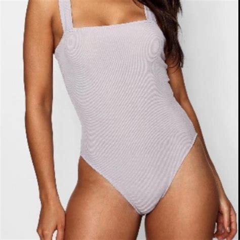 Basic Rib Square Neck Bodysuit Set Of 3 Barely Worn Depop