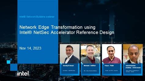 network edge transformation using intel® netsec accelerator reference