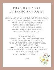 St Francis Of Assisi Prayer Poster Catholic Peace Prayer
