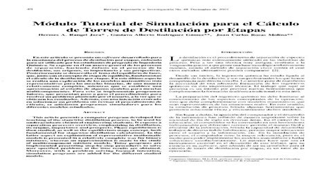 Módulo Thtorial de Simulación para el Cálculo deTorres ... · PDF fileEn la segunda sección se ...