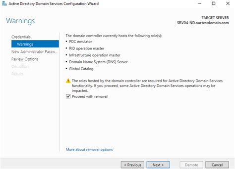 How To Remove Active Directory Domain Services Using Server Manager