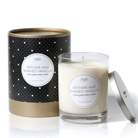 VETIVER AND SHAVED VANILLA Большая свеча в стекле, KOBO Candles ...