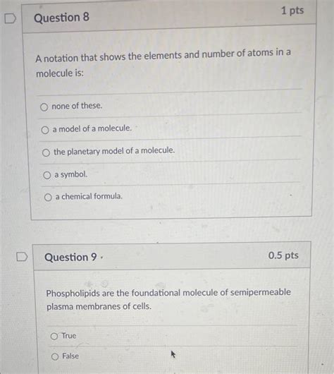 Solved Pts Question A Notation That Shows The Elements Chegg Com