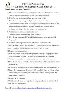 Top Data Scientist Interview Questions Answers