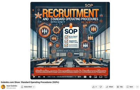 Standard Operating Procedures Sops ⭐️ Recruitment