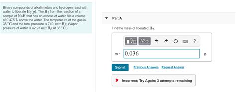 Solved Binary Compounds Of Alkali Metals And Hydrogen React Chegg
