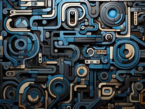 Abstract Tech Background Bold Lines Illustrate Modern Connectivity