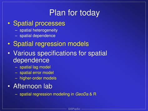 Ppt Advanced Spatial Analysis Spatial Regression Modeling Powerpoint