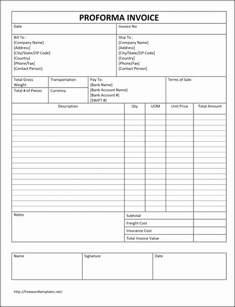 Sample Invoice Template Uk