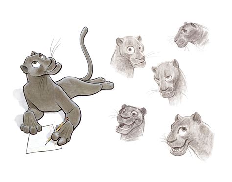 Tom Draws Panther Drawings
