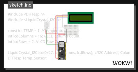 Lcd And Temp Sensor Wokwi Esp32 Stm32 Arduino Simulator
