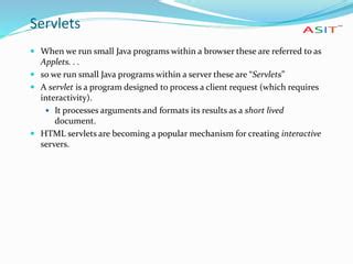 Learn Advanced JAVA At ASIT PPT