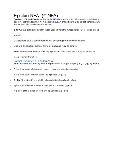 Epsilon Nfa Pdf