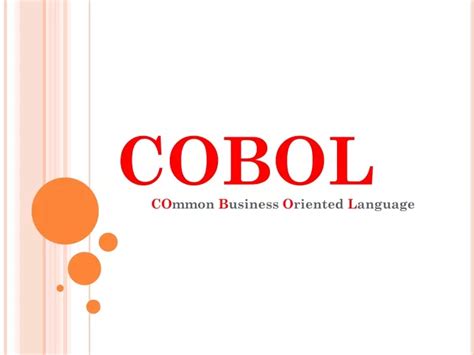 Ppt Understanding Cobol A Legacy In Business Programming Powerpoint