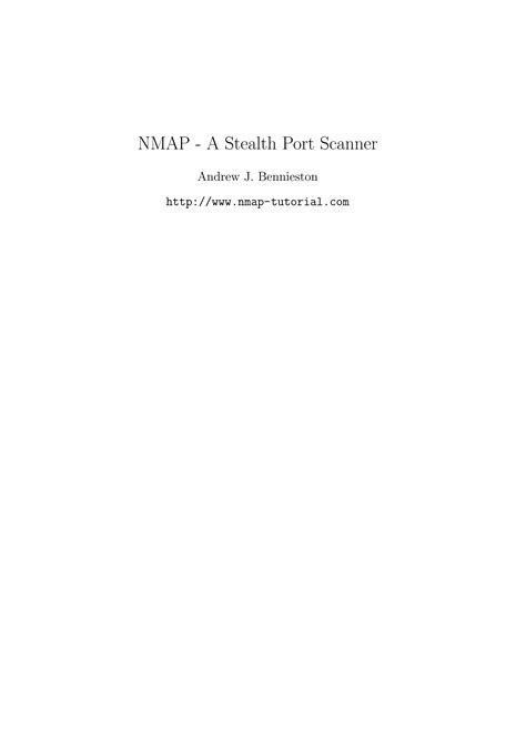 Nmap Tutorial PDF