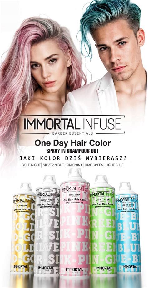 Immortal One Day Hair Color Lime Green Spray Koloryzujący Farbujący