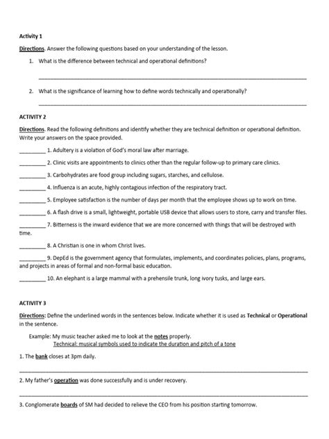 Technical Operational Definition Pdf