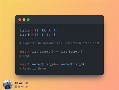 Jia Wei Teh On Linkedin Python Unittest