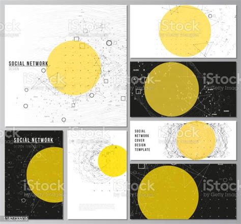 인기있는 형식의 현대 소셜 네트워크 모형의 최소한의 추상 벡터 레이아웃 동적 입자가 있는 과학 또는 기술 3d 배경 화학 및 과학 개념 3차원 형태에 대한 스톡 벡터 아트