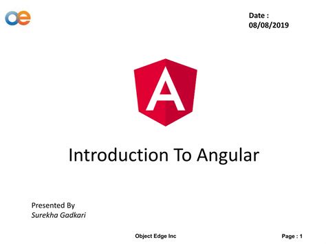 Angular Introduction By Surekha Gadkari Ppt