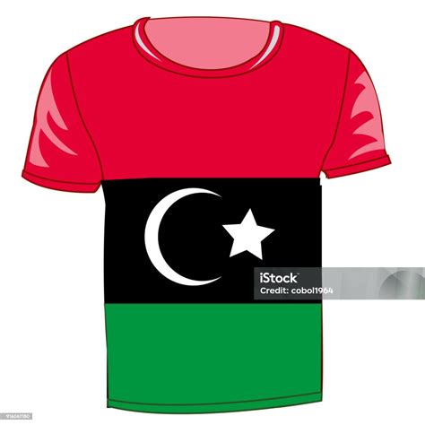 Tshirt Flag Libya Stock Illustration Download Image Now Africa