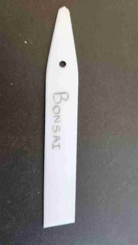 White Plastic Name Tags Sticks 10 Pack Stone Lantern Bonsai Nursery