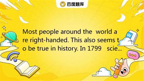 Most People Around The World Are Right Handed This Also Seems To Be