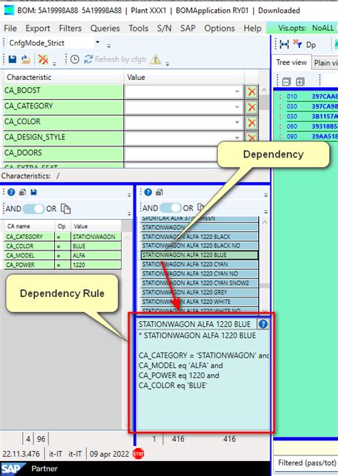 5 Bom Analyzer Dependencies Filtering Visual Bom For Sap