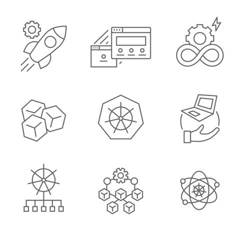 100 Kubernetes Icon Stock Illustrations Royalty Free Vector Graphics