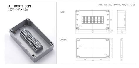 알루미늄 중개용 박스 단자대 10a 제품소개 이에스단자 종합전기자재 제조업체