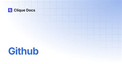 github clique docs