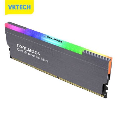 Vktech Coolmoon Cr D134s Argb Ram Heatsink Desktop Computer Memory Heat Spreader Cooler