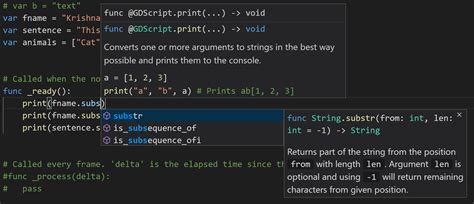 Display Quick Documentation With Code Completion Hints In The Script Editor · Issue 1573