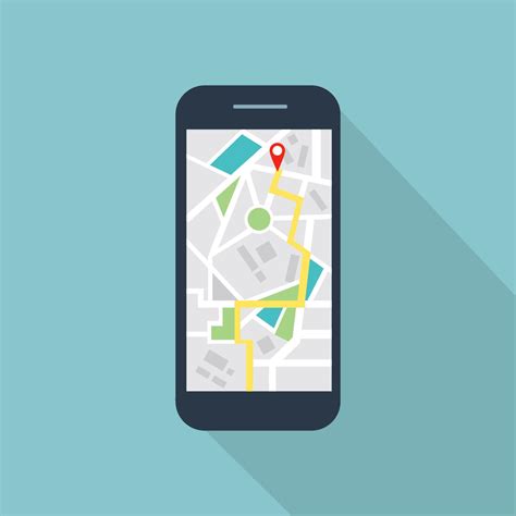 Map GPS Navigation Smartphone Map Application And Red Pinpoint On Screen Mobile Gps Navigation