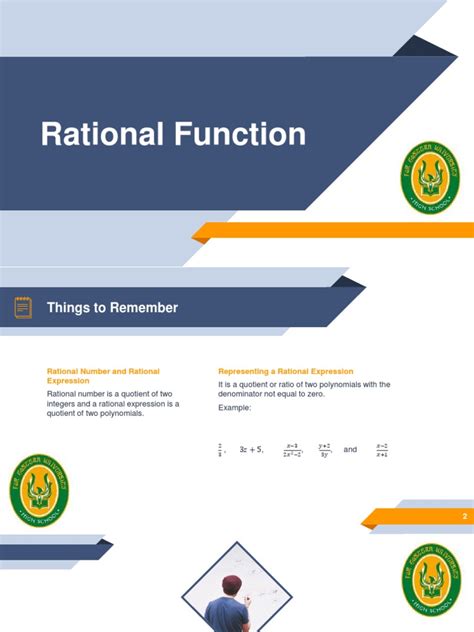 Lesson 2 Basic Concepts On Rational Function Pdf Rational Number