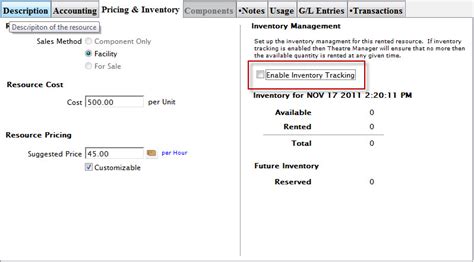 Enabling Inventory Tracking Arts Management Systems