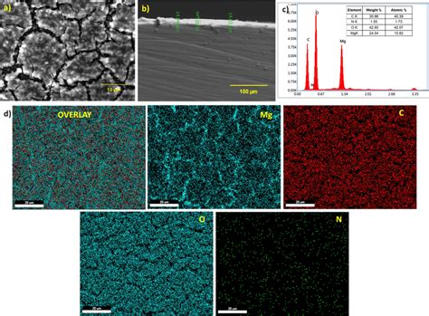 Sem Images A Cross Section B Edx Profile C And Mapping D Of