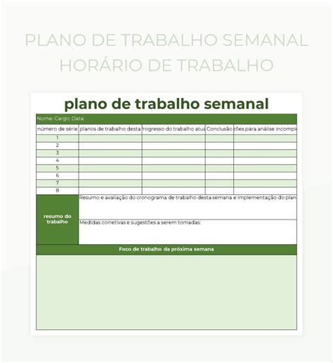 Plano De Trabalho Modelo