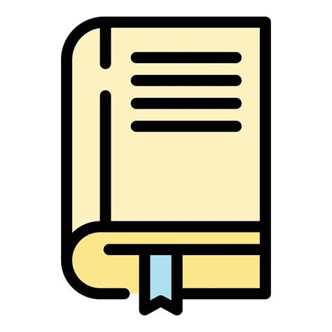 Book Icon Color Outline Vector 15069363 Vector Art At Vecteezy