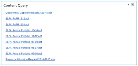 Content Query Web Part