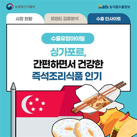 싱가포르 간편하면서 건강한 즉석조리식품 인기