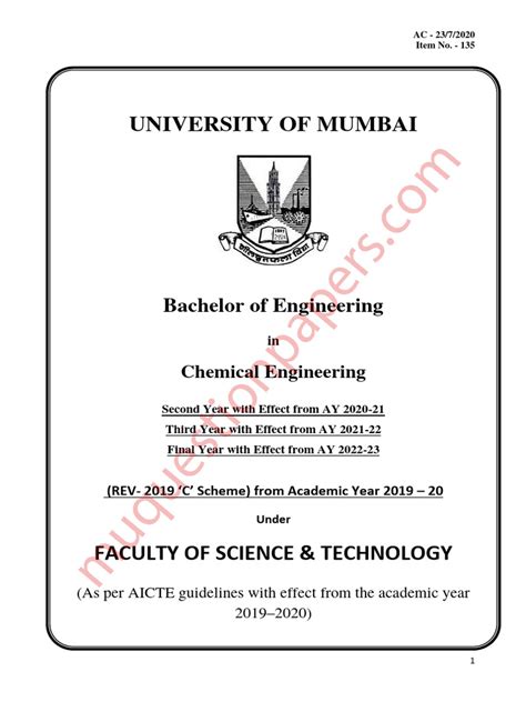 Be Chemical Engineering Second Year Se Semester 3 Rev 2019 C Scheme