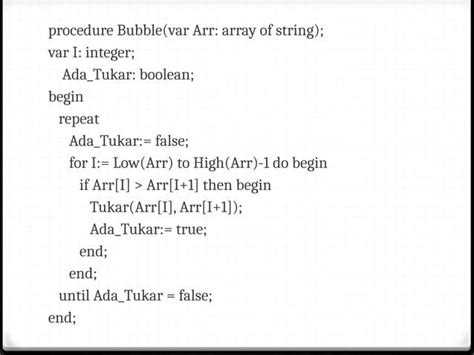 materi pemrograman dasar bubble sort pptx